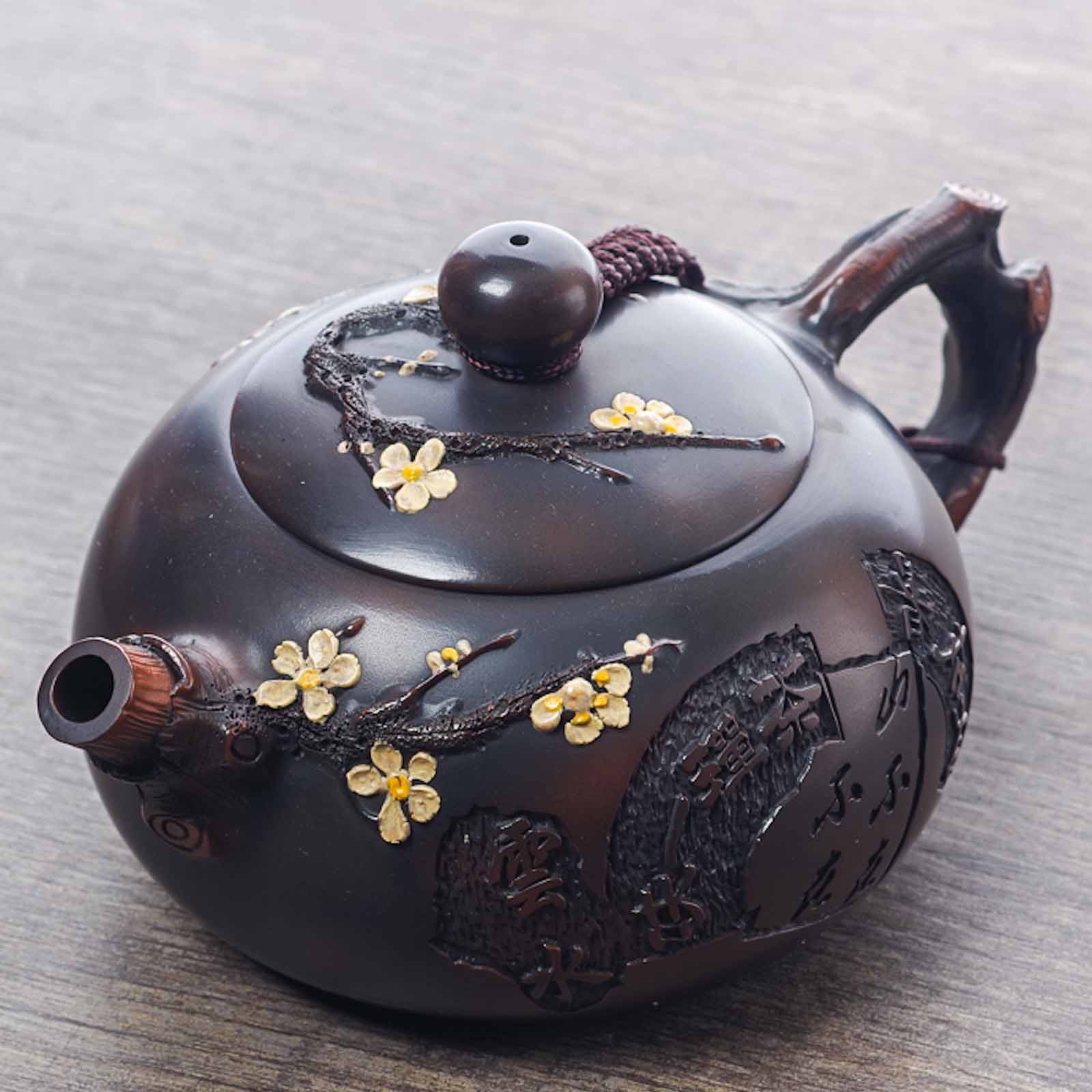 Купить чайник 250мл "гунчунь - цветущая слива", цзяньшуйская керамика ...